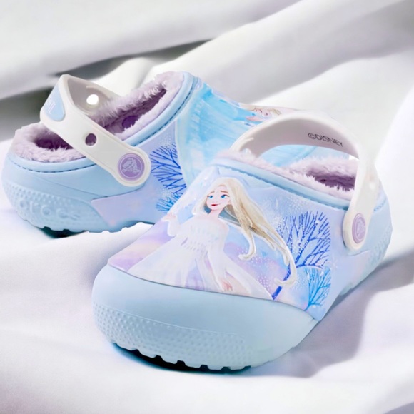 CROCS | Shoes | Disney Frozen 2 Girls Crocs Lined Faux Fur Fun Factory ...